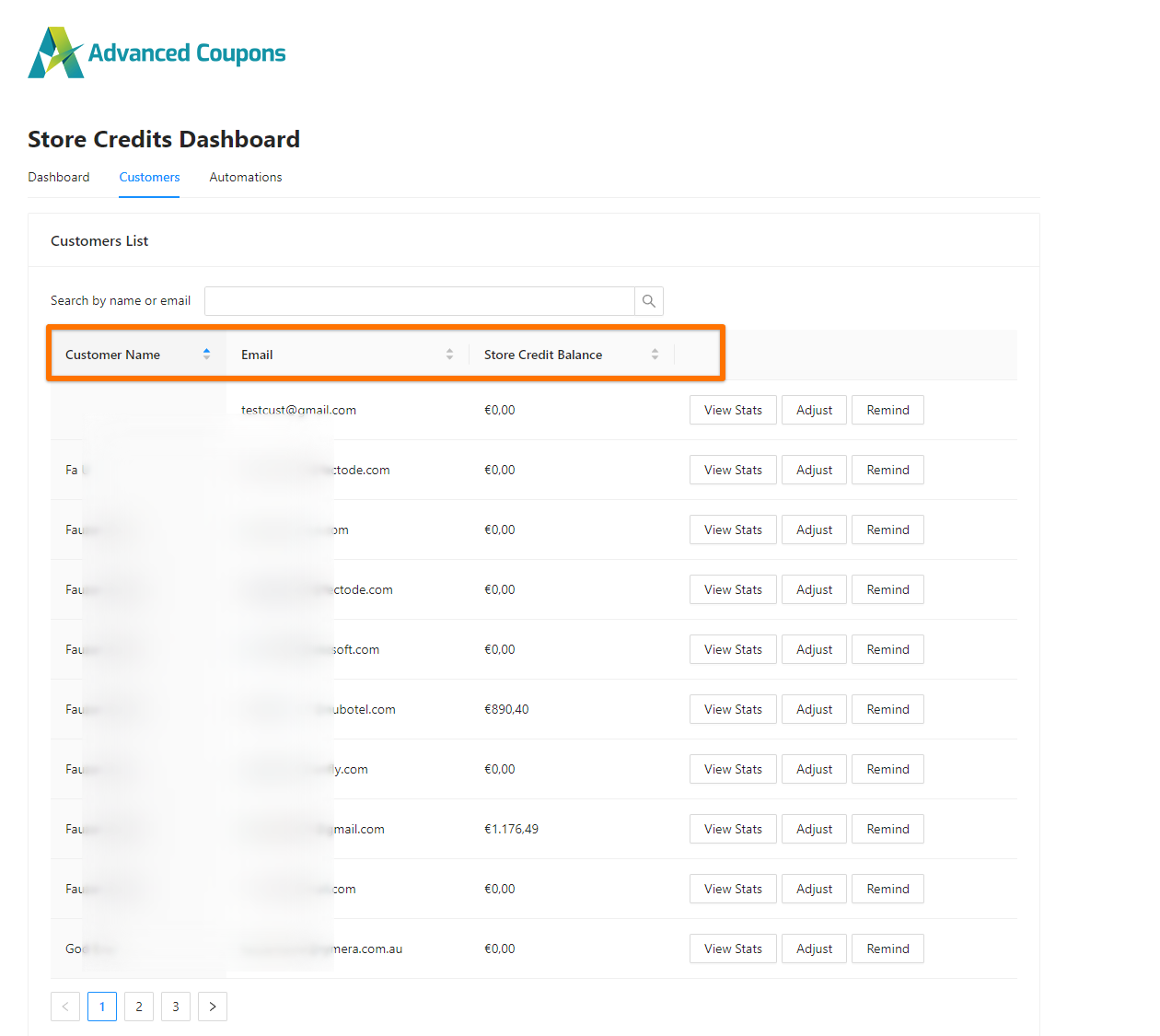 Store Credit Dashboard: Ability to Sort or Filter Active Balance ...