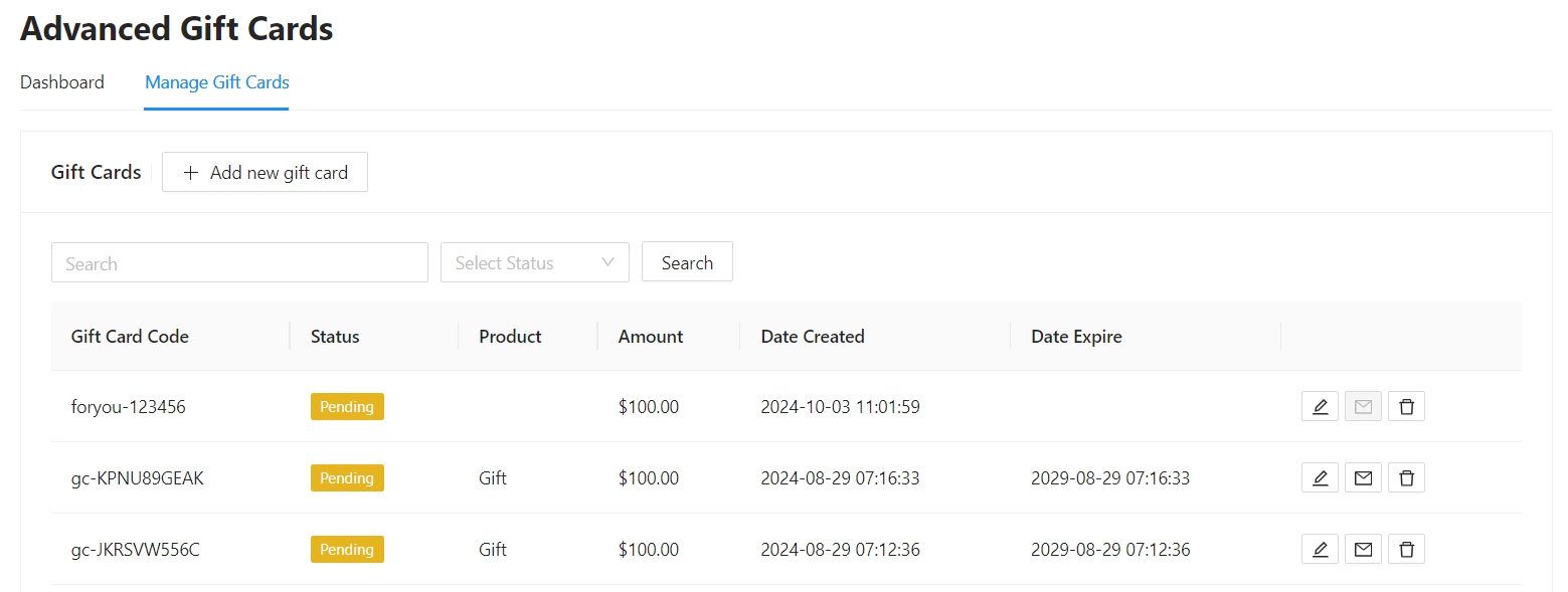 How to Manually Create a Gift Card? - Advanced Coupons