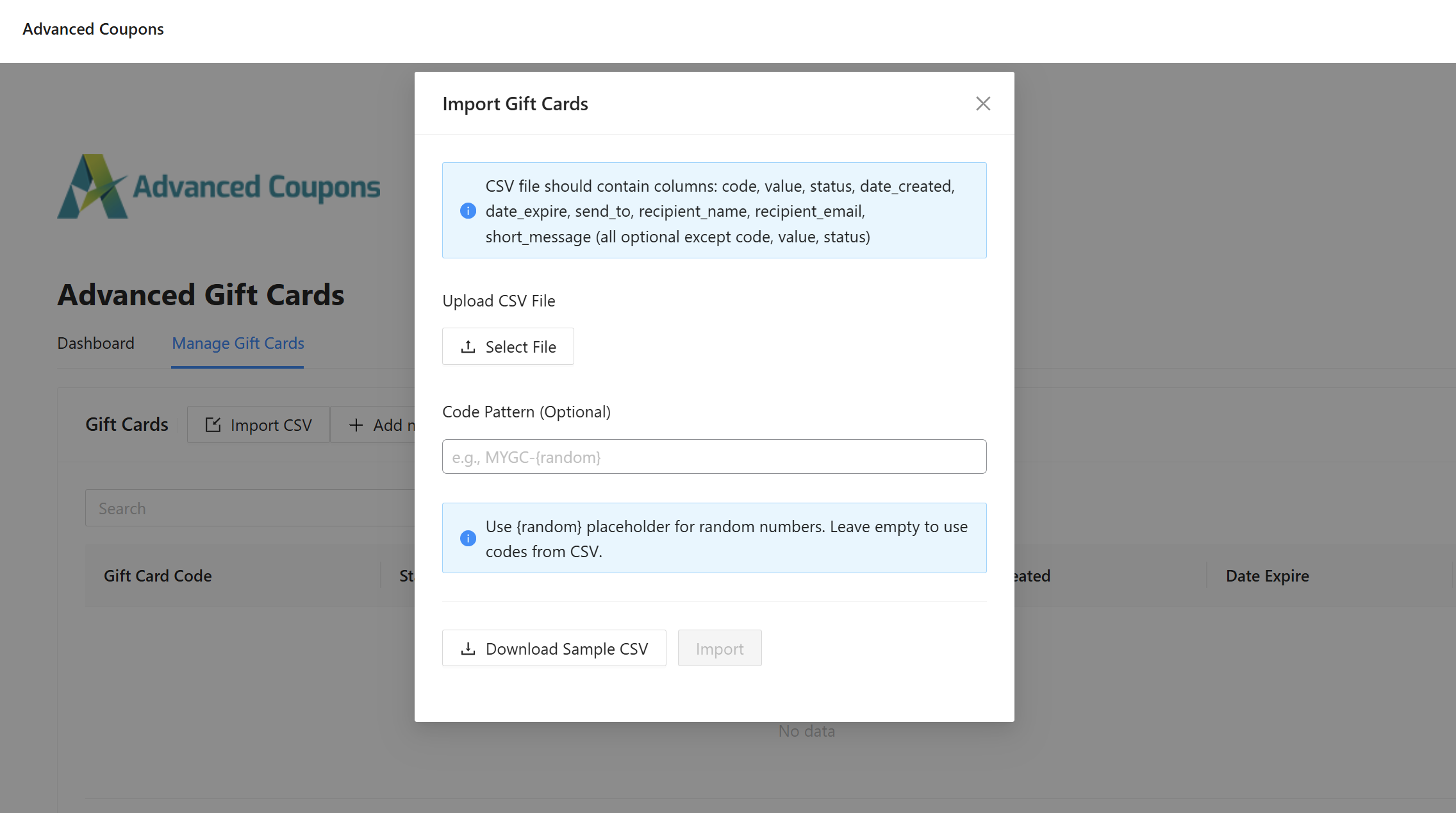 New! Bulk Import Gift Cards In WooCommerce Via CSV